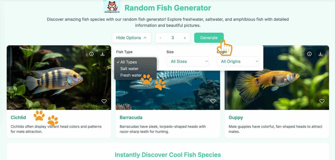 Random Fish Generator Free – Click to Explore Marine Life