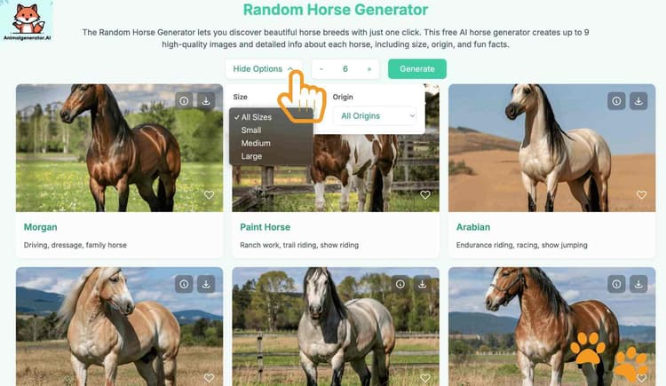 Random Horse Generator – Discover Fantasy Horses & Real Breed
