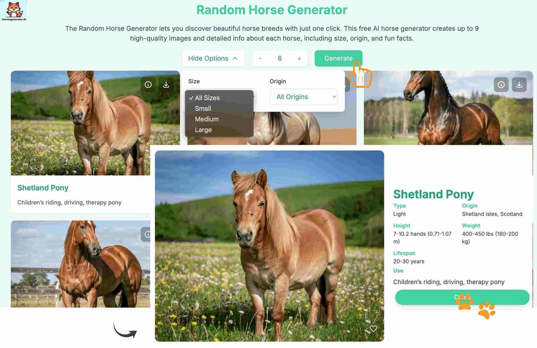 Random Horse Generator – Discover Fantasy Horses & Real Breed