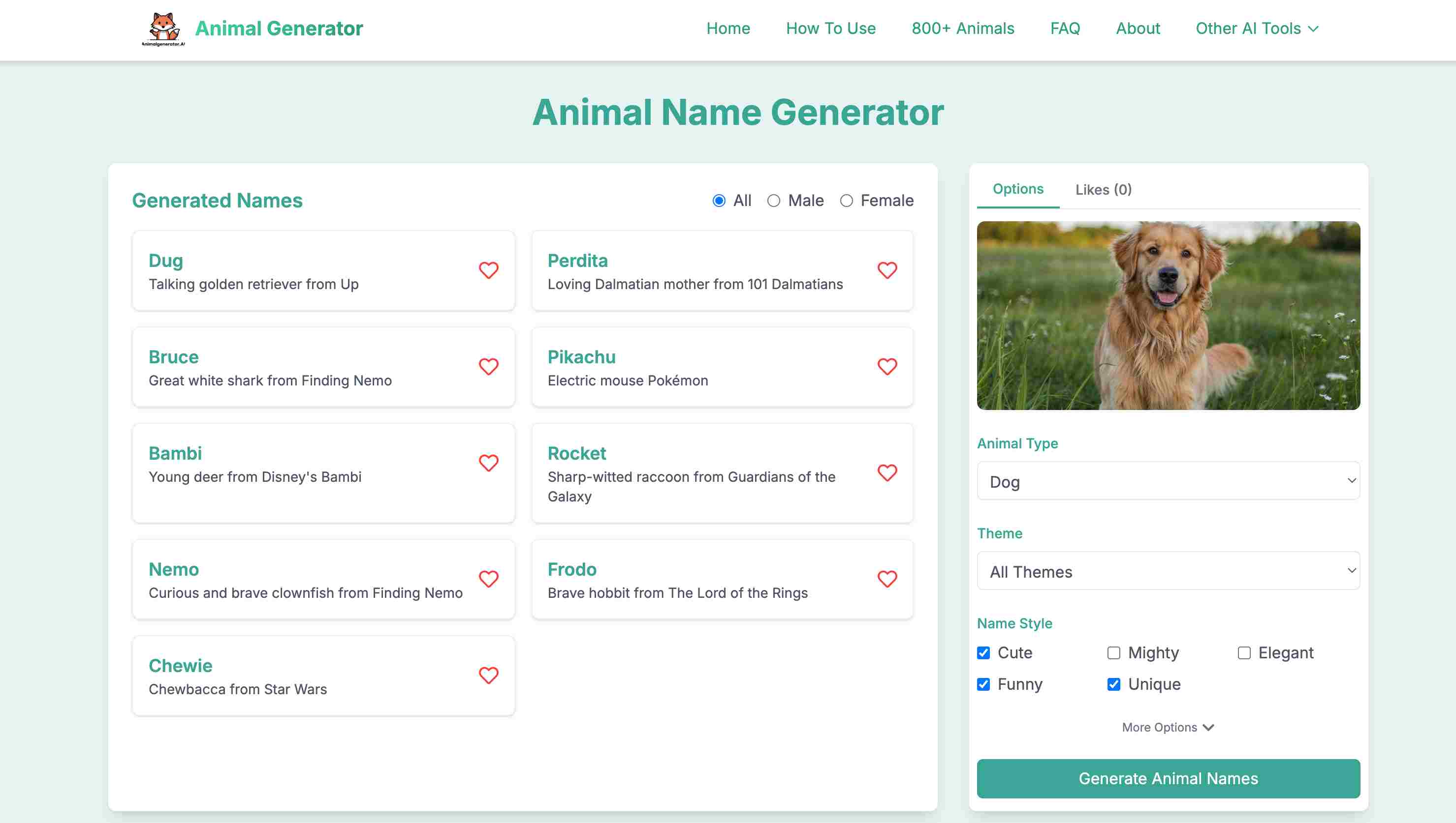 Animal Name Generator - Say Goodbye to Boring Pet Names!